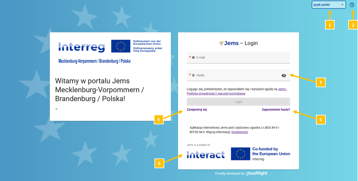Jems - Ogólne informacje - Interreg VI A MV/BB/PL